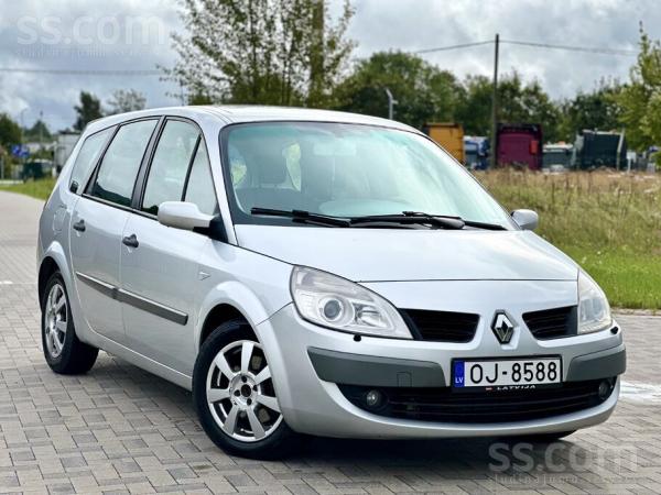 Grey Renault Grand Scenic 2007 in Jelgava, with an engine capacity of 1.90 L and mileage of 290 thousand km for 1650 €, photo 8 on AUTOMOTO.COM.LV