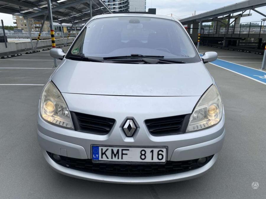 Grey Renault Grand Scenic 2008 in Vilnius, with an engine capacity of 1.60 L and mileage of 206 thousand km for 1450 €, photo 3 on AUTOMOTO.COM.LV