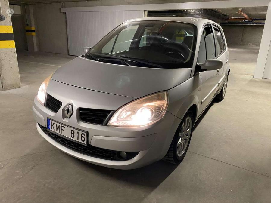 Grey Renault Grand Scenic 2008 in Vilnius, with an engine capacity of 1.60 L and mileage of 206 thousand km for 1450 €, photo 23 on AUTOMOTO.COM.LV