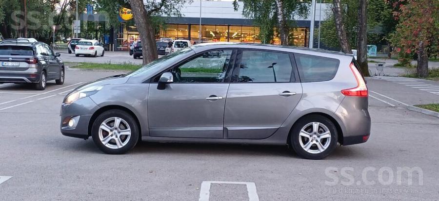 Grey Renault Grand Scenic 2009 in Riga, with an engine capacity of 1.40 L and mileage of 209 thousand km for 3200 €, photo 5 on AUTOMOTO.COM.LV