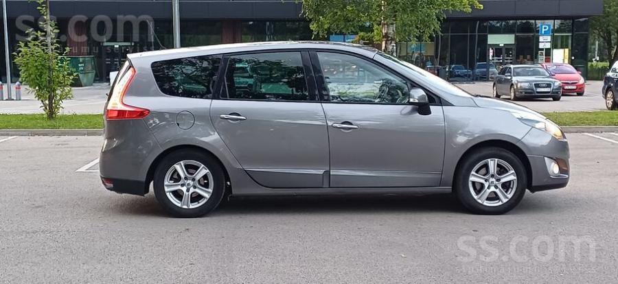 Grey Renault Grand Scenic 2009 in Riga, with an engine capacity of 1.40 L and mileage of 209 thousand km for 3200 €, photo 7 on AUTOMOTO.COM.LV