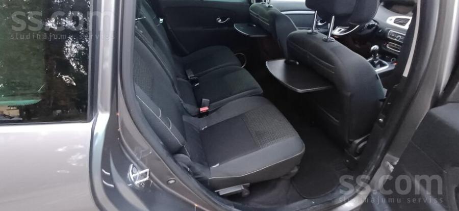 Grey Renault Grand Scenic 2009 in Riga, with an engine capacity of 1.40 L and mileage of 209 thousand km for 3200 €, photo 12 on AUTOMOTO.COM.LV