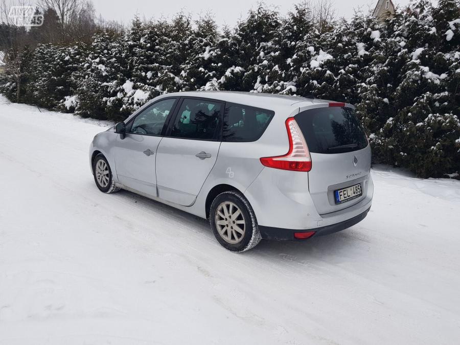 Grey Renault Grand Scenic 2010 in Vilnius, with an engine capacity of 1.50 L and mileage of 224 thousand km for 2480 €, photo 3 on AUTOMOTO.COM.LV
