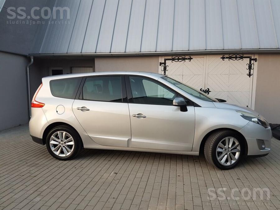 Grey Renault Grand Scenic 2010 in Utena, with an engine capacity of 1.50 L and mileage of 340 thousand km for 2300 €, photo 5 on AUTOMOTO.COM.LV