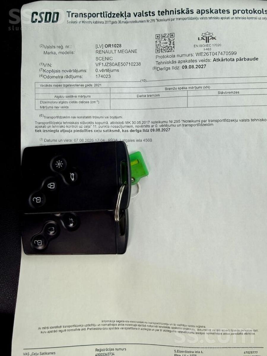 Pelēks Renault Grand Scenic 2014 Rīga, ar dzinēja tilpumu 1.50 L un nobraukumu 0 tūkst. km par 5990 €, foto 15 vietnē AUTOMOTO.COM.LV