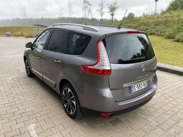 Grey Renault Grand Scenic 2015 in Vilnius, with an engine capacity of 1.20 L and mileage of 99 thousand km for 5650 €, photo 5 on AUTOMOTO.COM.LV