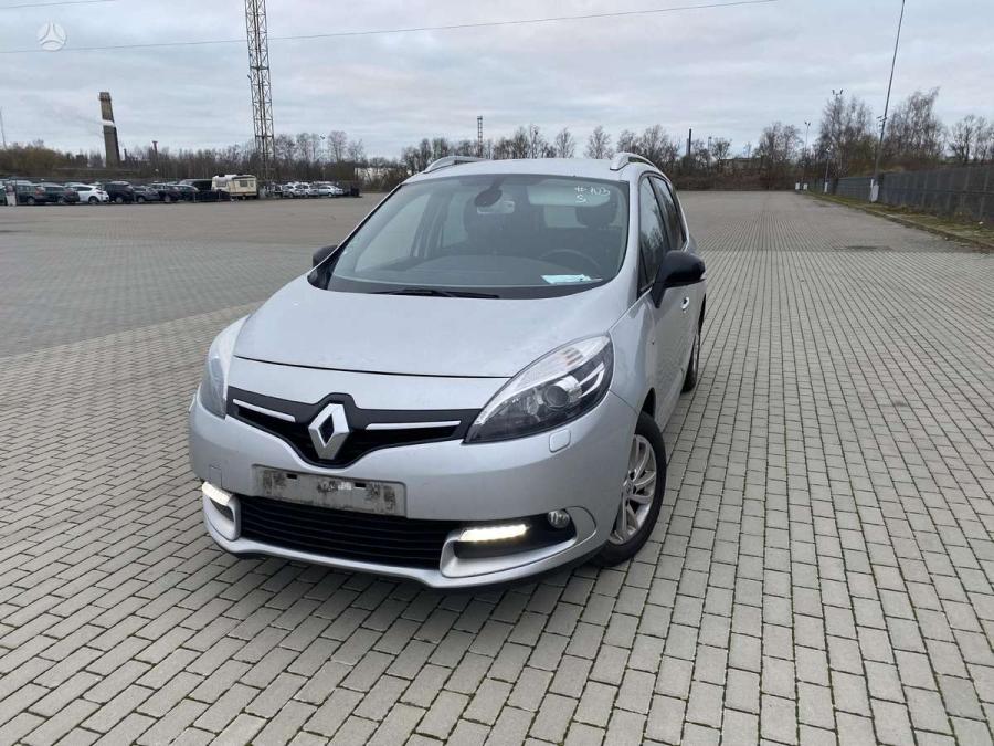 Grey Renault Grand Scenic 2016 in Marijampole, with an engine capacity of 1.46 L and mileage of 232 thousand km for 5400 €, photo 1 on AUTOMOTO.COM.LV