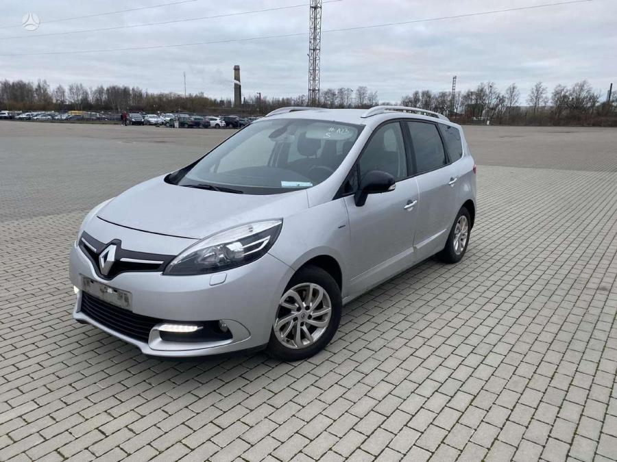 Grey Renault Grand Scenic 2016 in Marijampole, with an engine capacity of 1.46 L and mileage of 232 thousand km for 5400 €, photo 3 on AUTOMOTO.COM.LV