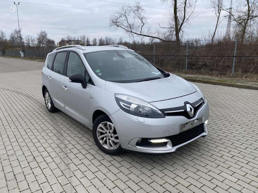 Grey Renault Grand Scenic 2016 in Marijampole, with an engine capacity of 1.46 L and mileage of 232 thousand km for 5400 €, photo 5 on AUTOMOTO.COM.LV