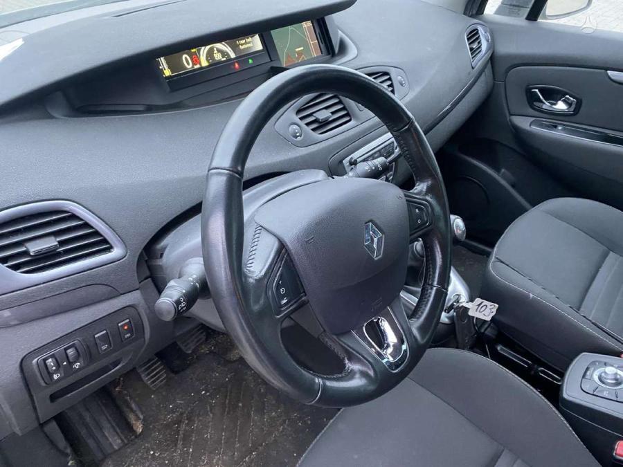 Grey Renault Grand Scenic 2016 in Marijampole, with an engine capacity of 1.46 L and mileage of 232 thousand km for 5400 €, photo 11 on AUTOMOTO.COM.LV
