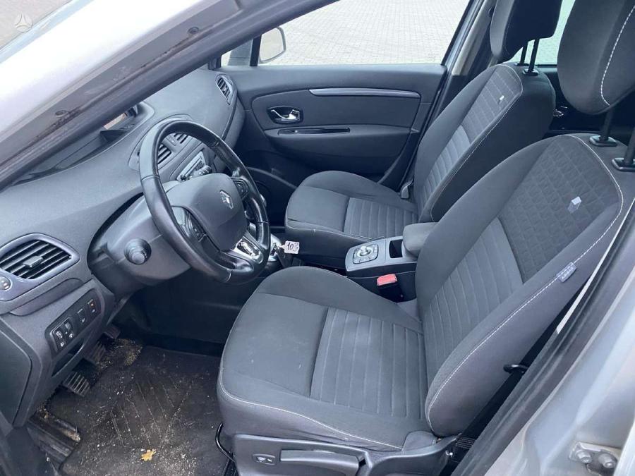 Grey Renault Grand Scenic 2016 in Marijampole, with an engine capacity of 1.46 L and mileage of 232 thousand km for 5400 €, photo 13 on AUTOMOTO.COM.LV