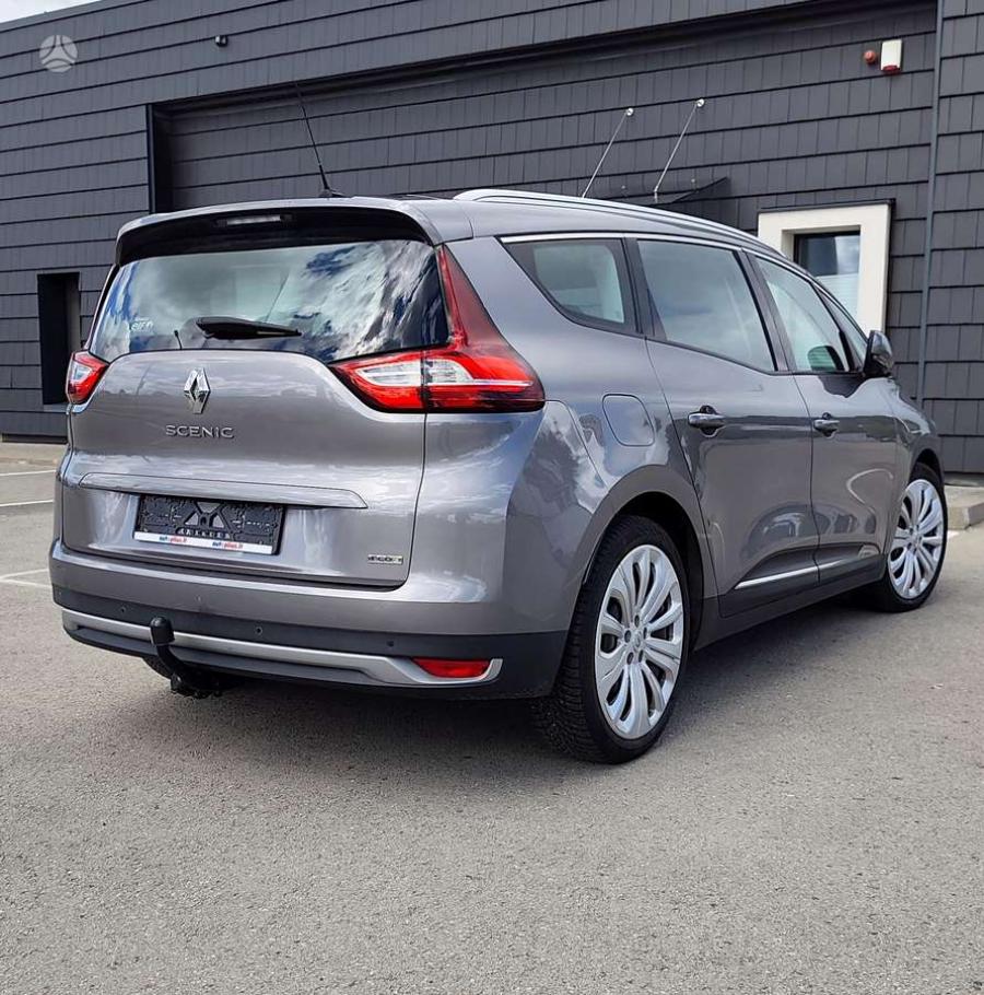 Grey Renault Grand Scenic 2016 in Kaunas, with an engine capacity of 1.46 L and mileage of 205 thousand km for 7999 €, photo 5 on AUTOMOTO.COM.LV