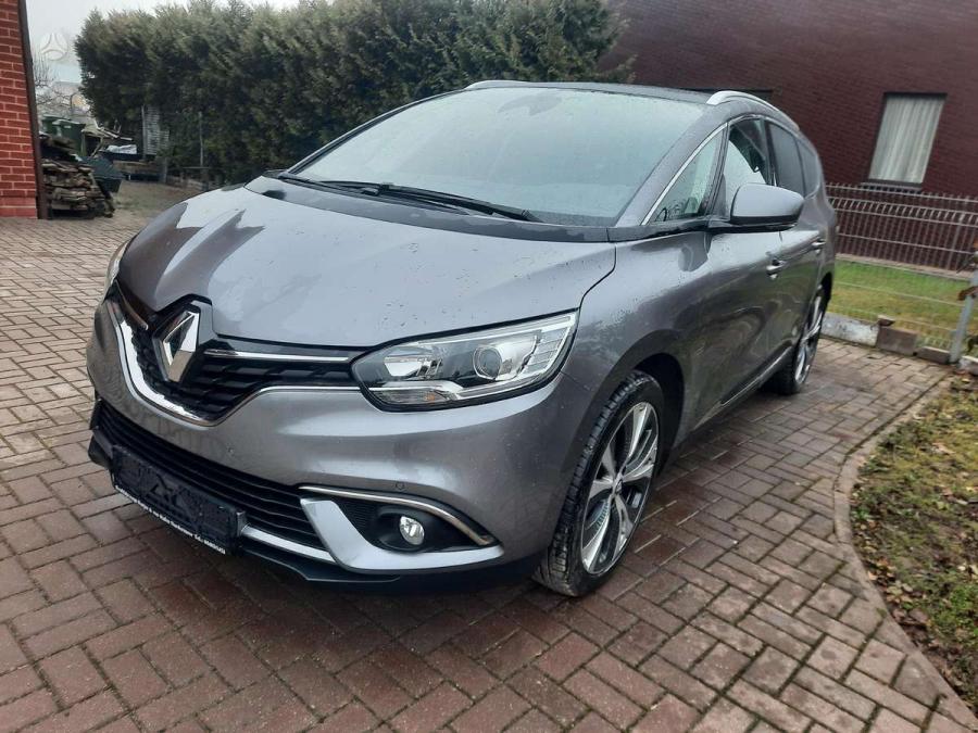 Grey Renault Grand Scenic 2017 in Kaunas, with an engine capacity of 1.46 L and mileage of 241 thousand km for 9950 €, photo 2 on AUTOMOTO.COM.LV