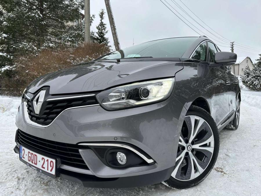 Pelēks Renault Grand Scenic 2017 Viļņa, ar dzinēja tilpumu 1.20 L un nobraukumu 176 tūkst. km par 9150 €, foto 1 vietnē AUTOMOTO.COM.LV