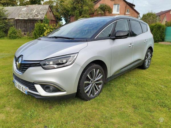 Grey Renault Grand Scenic 2017 in Taurage, with an engine capacity of 1.20 L and mileage of 181 thousand km for 8899 €, photo 1 on AUTOMOTO.COM.LV