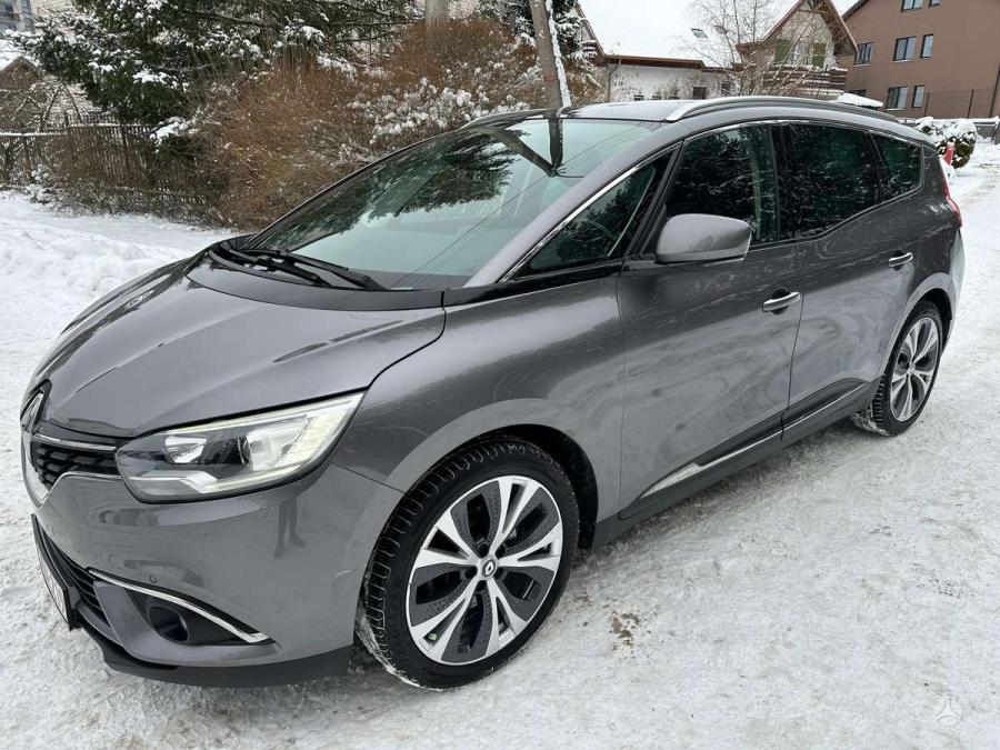 Grey Renault Grand Scenic 2017 in Vilnius, with an engine capacity of 1.20 L and mileage of 176 thousand km for 9150 €, photo 4 on AUTOMOTO.COM.LV