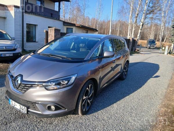 Grey Renault Grand Scenic 2017 in Riga, with an engine capacity of 1.60 L and mileage of 147 thousand km for 10100 €, photo 2 on AUTOMOTO.COM.LV