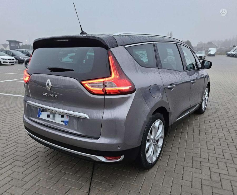 Grey Renault Grand Scenic 2018 in Taurage, with an engine capacity of 1.60 L and mileage of 267 thousand km for 6700 €, photo 3 on AUTOMOTO.COM.LV