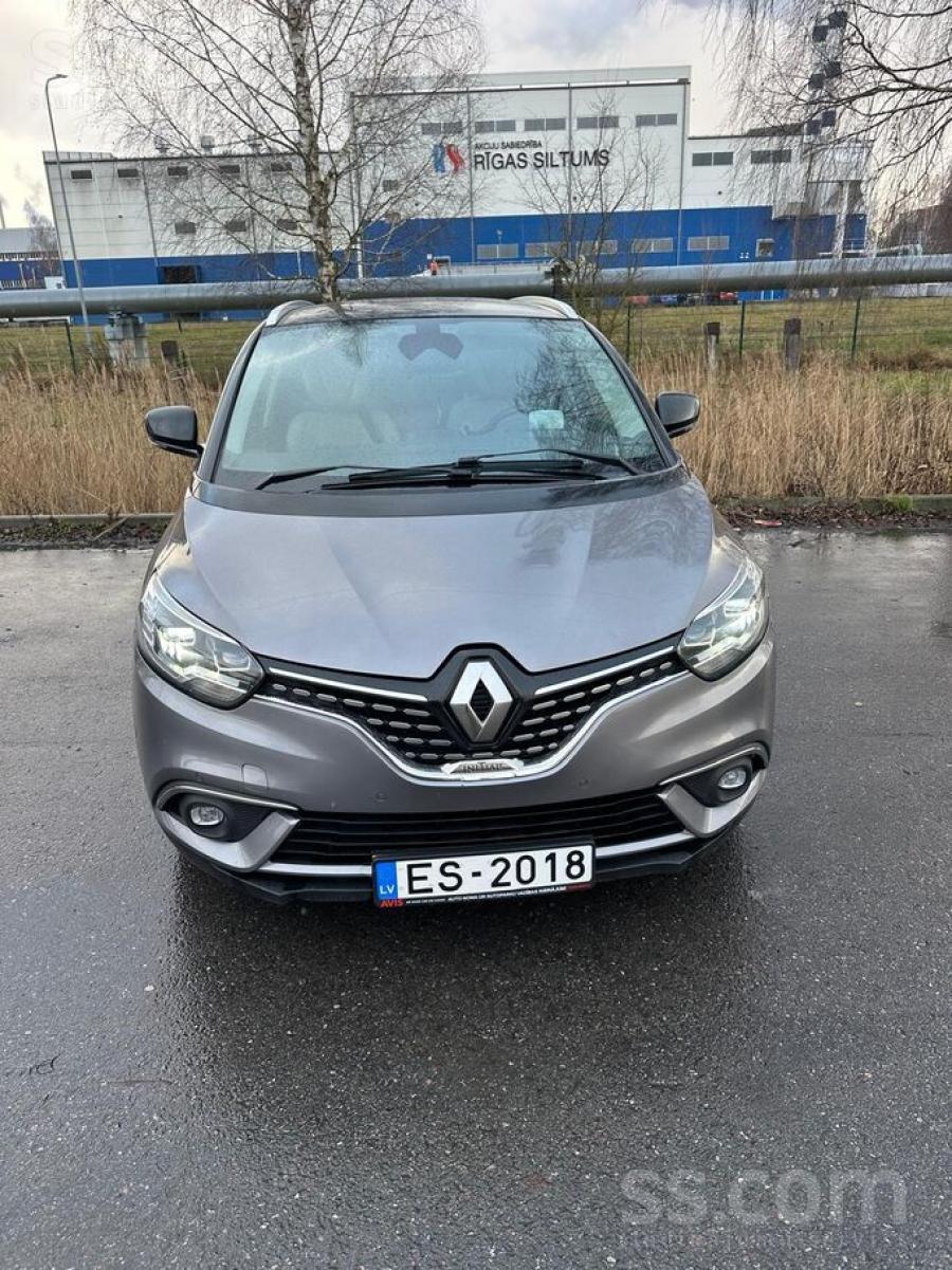 Pelēks Renault Grand Scenic 2018 Rīga, ar dzinēja tilpumu 1.60 L un nobraukumu 169 tūkst. km par 10200 €, foto 1 vietnē AUTOMOTO.COM.LV