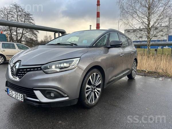 Grey Renault Grand Scenic 2018 in Riga, with an engine capacity of 1.60 L and mileage of 169 thousand km for 10200 €, photo 3 on AUTOMOTO.COM.LV