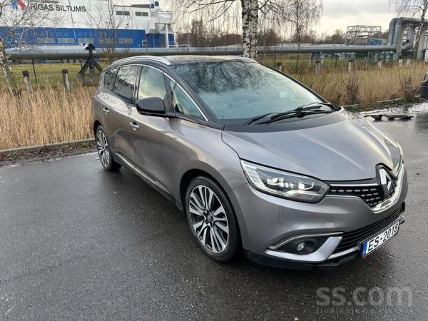 Grey Renault Grand Scenic 2018 in Riga, with an engine capacity of 1.60 L and mileage of 169 thousand km for 10200 €, photo 4 on AUTOMOTO.COM.LV