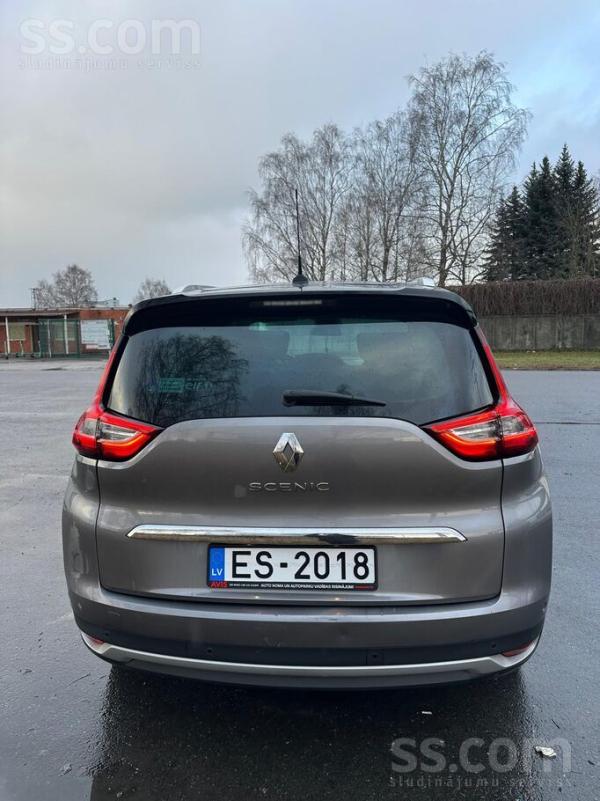 Grey Renault Grand Scenic 2018 in Riga, with an engine capacity of 1.60 L and mileage of 169 thousand km for 10200 €, photo 7 on AUTOMOTO.COM.LV