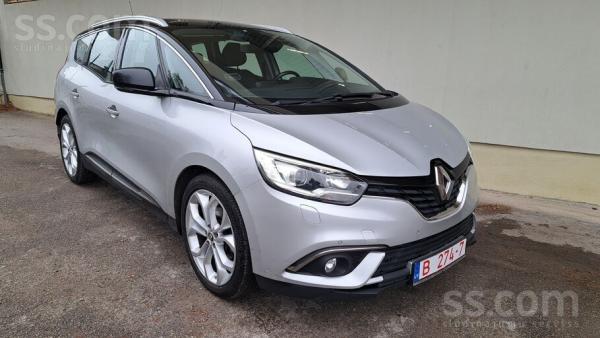 Grey Renault Grand Scenic 2018 in Ogre, with an engine capacity of 1.20 L and mileage of 205 thousand km for 8850 €, photo 1 on AUTOMOTO.COM.LV