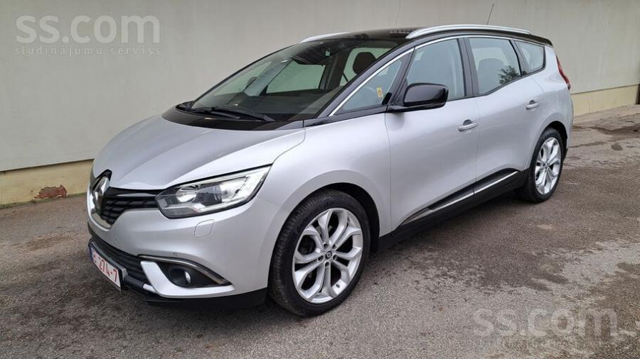Grey Renault Grand Scenic 2018 in Ogre, with an engine capacity of 1.20 L and mileage of 205 thousand km for 8850 €, photo 6 on AUTOMOTO.COM.LV