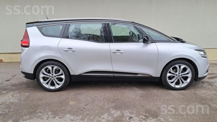 Grey Renault Grand Scenic 2018 in Ogre, with an engine capacity of 1.20 L and mileage of 205 thousand km for 8850 €, photo 7 on AUTOMOTO.COM.LV