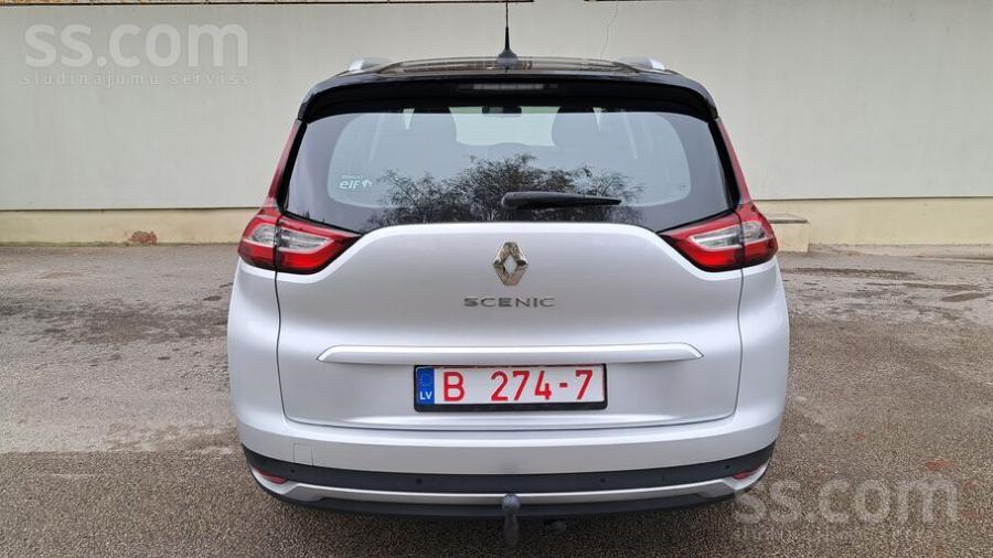 Grey Renault Grand Scenic 2018 in Ogre, with an engine capacity of 1.20 L and mileage of 205 thousand km for 8850 €, photo 8 on AUTOMOTO.COM.LV