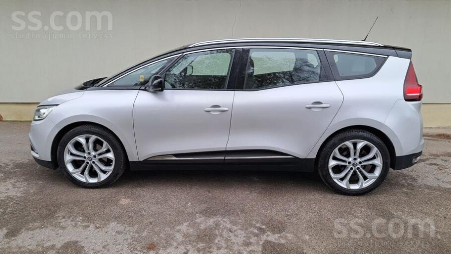 Grey Renault Grand Scenic 2018 in Ogre, with an engine capacity of 1.20 L and mileage of 205 thousand km for 8850 €, photo 9 on AUTOMOTO.COM.LV