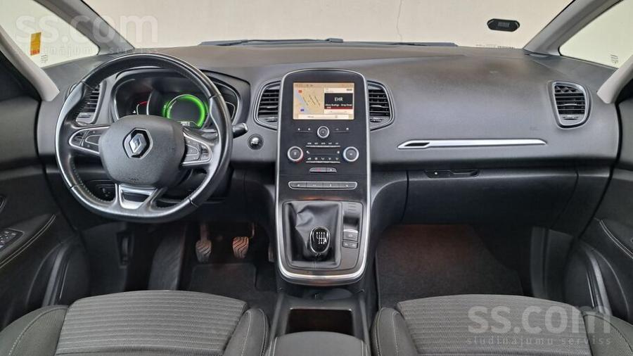 Grey Renault Grand Scenic 2018 in Ogre, with an engine capacity of 1.20 L and mileage of 205 thousand km for 8850 €, photo 12 on AUTOMOTO.COM.LV