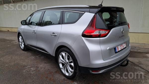 Grey Renault Grand Scenic 2018 in Ogre, with an engine capacity of 1.20 L and mileage of 205 thousand km for 8850 €, photo 3 on AUTOMOTO.COM.LV