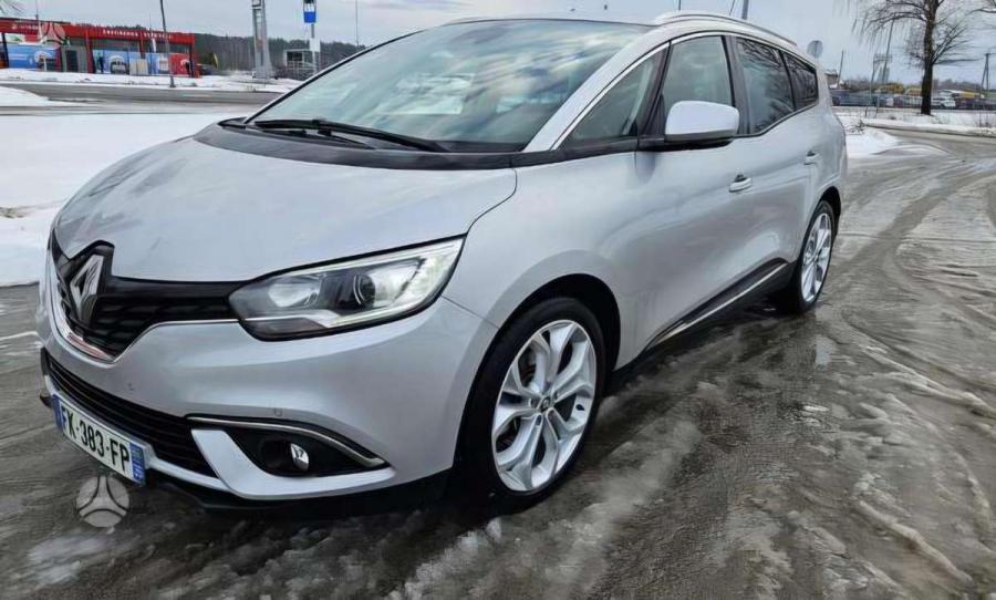 Grey Renault Grand Scenic 2019 in Taurage, with an engine capacity of 1.75 L and mileage of 180 thousand km for 8200 €, photo 12 on AUTOMOTO.COM.LV