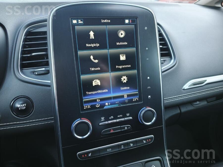 Grey Renault Grand Scenic 2020 in Riga, with an engine capacity of 1.30 L and mileage of 91 thousand km for 16350 €, photo 12 on AUTOMOTO.COM.LV