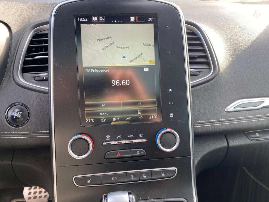 Grey Renault Grand Scenic 2020 in Raseiniai, with an engine capacity of 1.33 L and mileage of 189 thousand km for 10500 €, photo 16 on AUTOMOTO.COM.LV