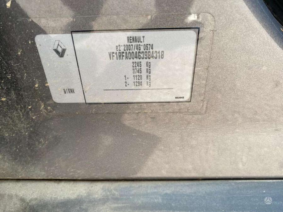 Grey Renault Grand Scenic 2020 in Raseiniai, with an engine capacity of 1.33 L and mileage of 189 thousand km for 10500 €, photo 22 on AUTOMOTO.COM.LV