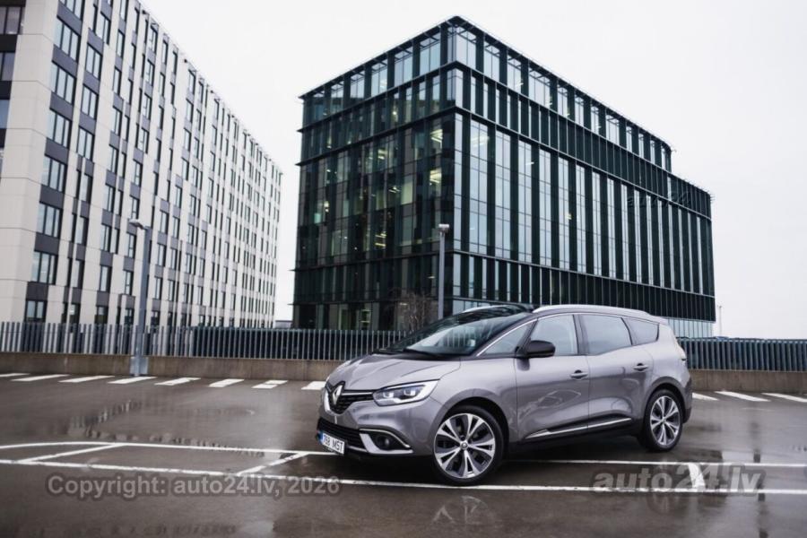 Grey Renault Grand Scenic 2017 in Tallinn, with an engine capacity of 1.50 L and mileage of 177 thousand km for 10390 €, photo 2 on AUTOMOTO.COM.LV