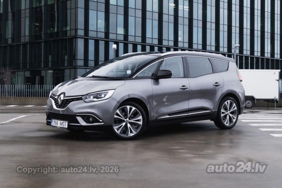 Grey Renault Grand Scenic 2017 in Tallinn, with an engine capacity of 1.50 L and mileage of 177 thousand km for 10390 €, photo 3 on AUTOMOTO.COM.LV