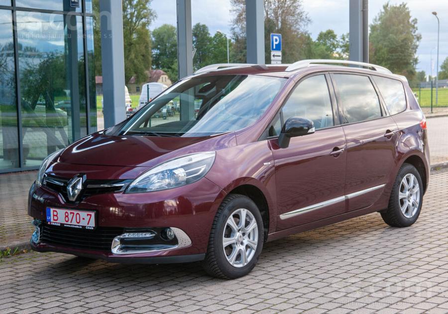 Sarkans Renault Grand Scenic 2014 Cēsis, ar dzinēja tilpumu 1.20 L un nobraukumu 151 tūkst. km par 5900 €, foto 3 vietnē AUTOMOTO.COM.LV