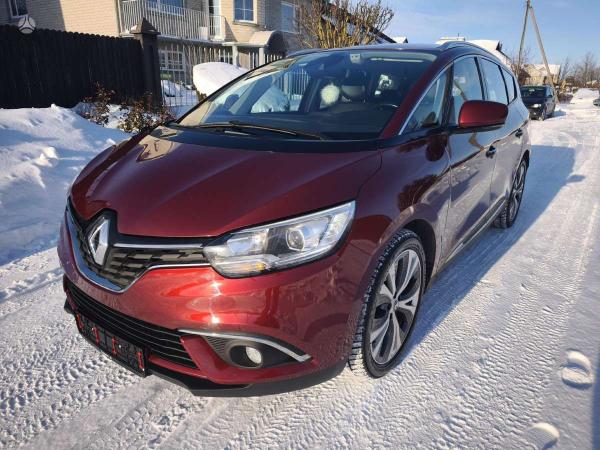Red Renault Grand Scenic 2018 in Siauliai, with an engine capacity of 1.46 L and mileage of 185 thousand km for 10950 €, photo 2 on AUTOMOTO.COM.LV