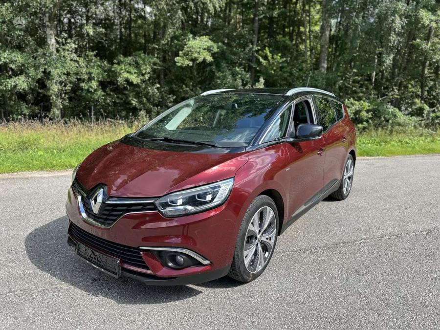 Red Renault Grand Scenic 2018 in Ukmerge, with an engine capacity of 1.33 L and mileage of 167 thousand km for 8550 €, photo 4 on AUTOMOTO.COM.LV