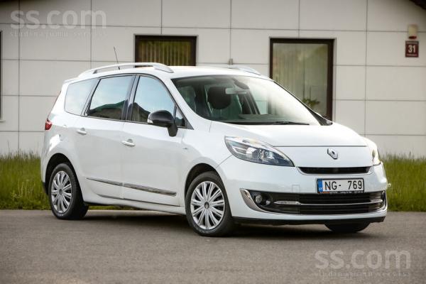 White Renault Grand Scenic 2013 in Jelgava, with an engine capacity of 1.50 L and mileage of 260 thousand km for 4999 €, photo 2 on AUTOMOTO.COM.LV