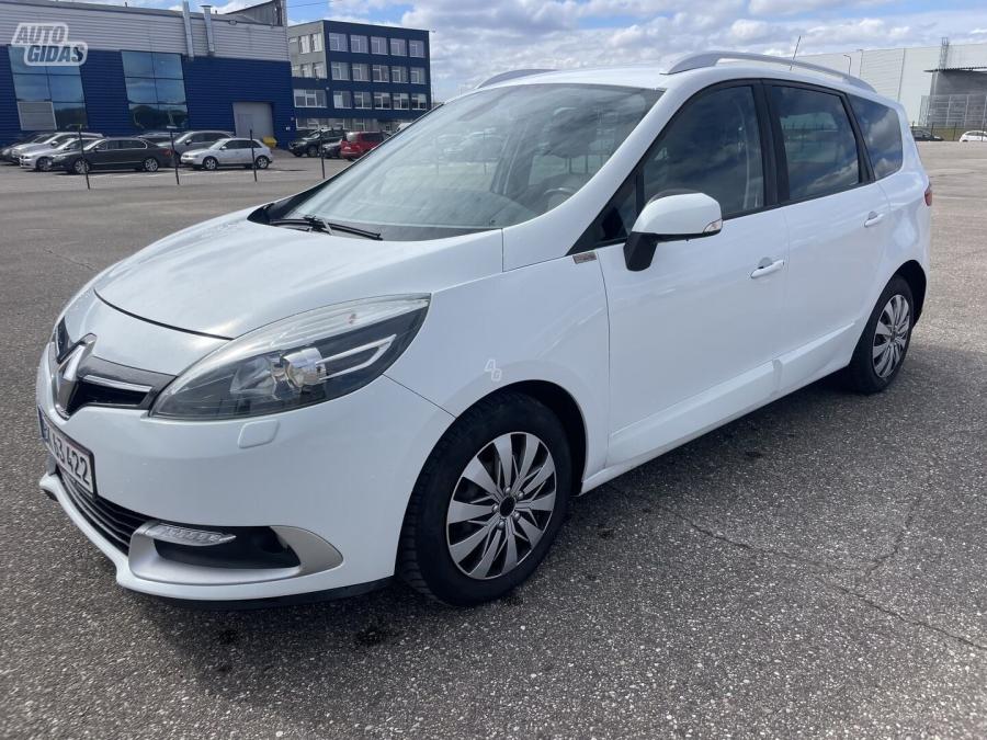 Balts Renault Grand Scenic 2014 Kauņa, ar dzinēja tilpumu 1.60 L un nobraukumu 320 tūkst. km par 4450 €, foto 1 vietnē AUTOMOTO.COM.LV