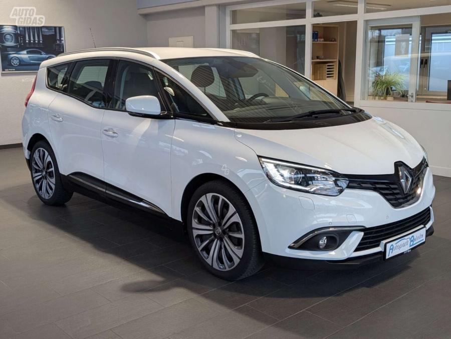 White Renault Grand Scenic 2019 in Kaunas, with an engine capacity of 1.70 L and mileage of 25 thousand km for 22694 €, photo 1 on AUTOMOTO.COM.LV