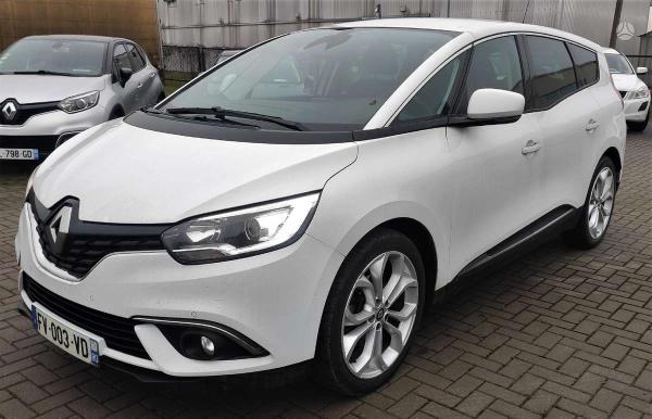 Balts Renault Grand Scenic 2020 Tauragė, ar dzinēja tilpumu 1.75 L un nobraukumu 366 tūkst. km par 7999 €, foto 1 vietnē AUTOMOTO.COM.LV