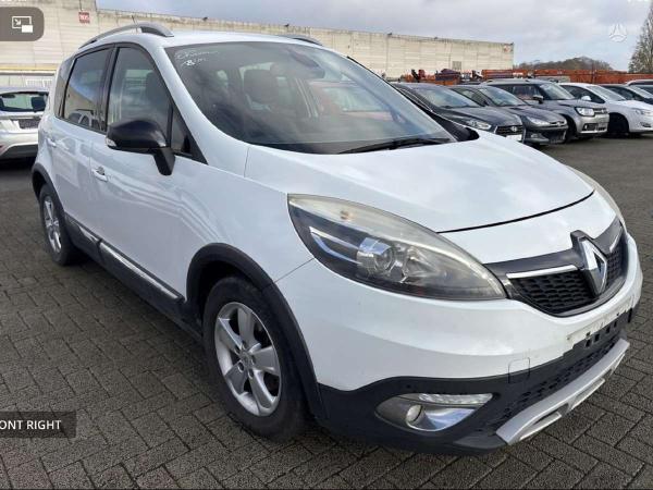 White Renault Grand Scenic 2014 in Vilnius, with an engine capacity of 1.46 L and mileage of 200 thousand km for 4570 €, photo 3 on AUTOMOTO.COM.LV