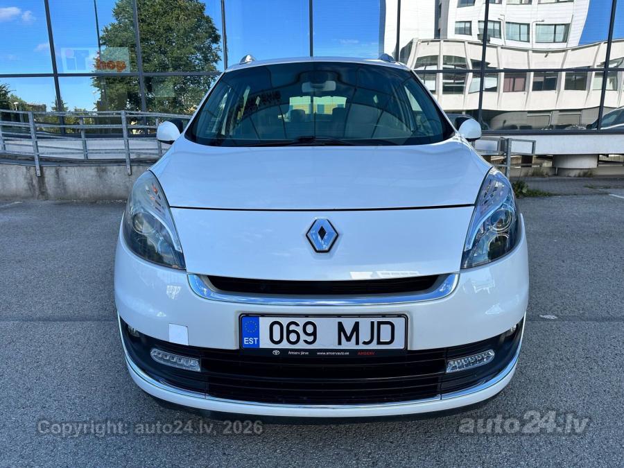 White Renault Grand Scenic 2013 in Tallinn, with an engine capacity of 1.50 L and mileage of 214 thousand km for 3999 €, photo 3 on AUTOMOTO.COM.LV