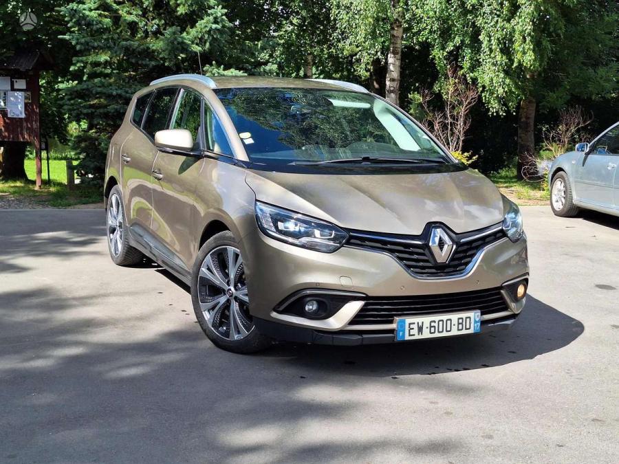 Dzeltens Renault Grand Scenic 2018 Tauragė, ar dzinēja tilpumu 1.50 L un nobraukumu 230 tūkst. km par 8499 €, foto 1 vietnē AUTOMOTO.COM.LV