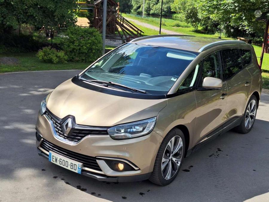 Dzeltens Renault Grand Scenic 2018 Tauragė, ar dzinēja tilpumu 1.50 L un nobraukumu 230 tūkst. km par 8499 €, foto 12 vietnē AUTOMOTO.COM.LV